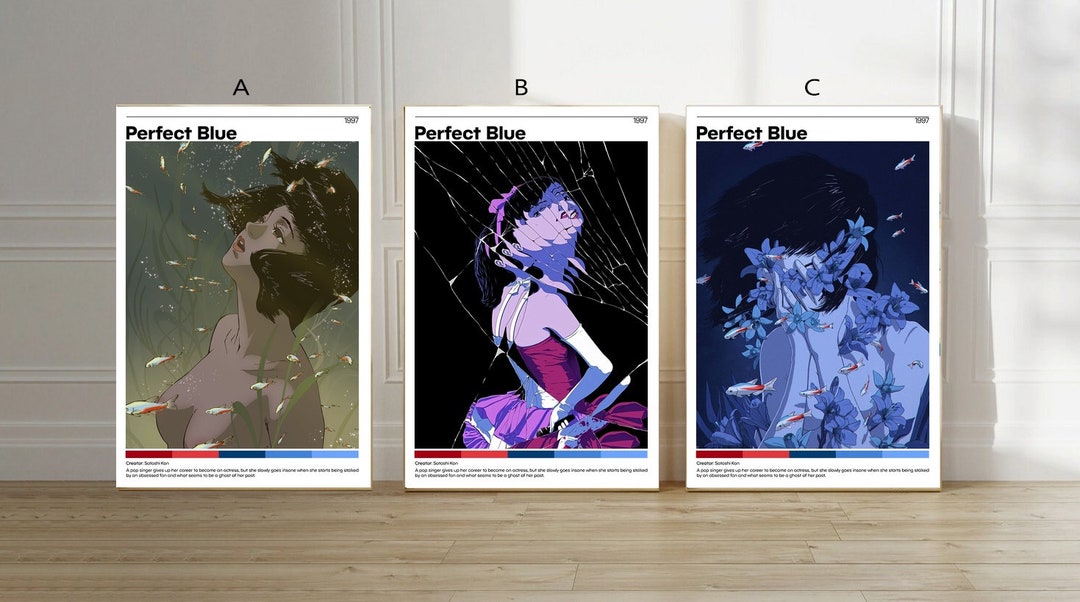 Perfect Blue Film Classic Movie Canvas Poster Unframe Multiple Choice ...