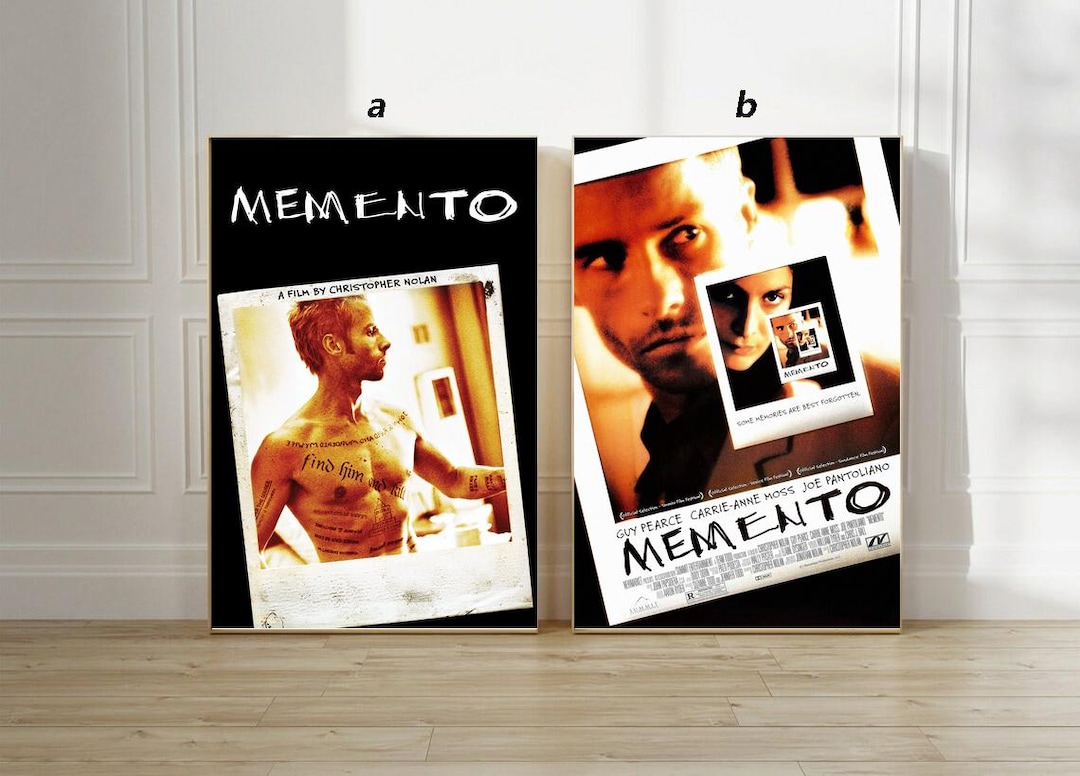 Memento 2000 Film Classic Movie Canvas Poster Unframe Multiple Choice ...