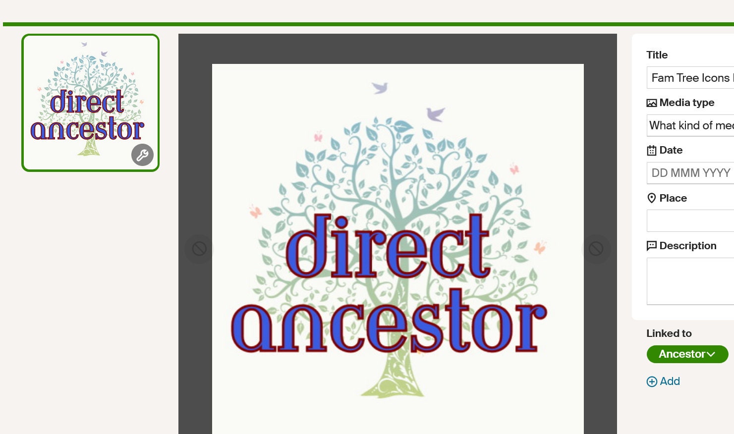 Organise Digital Family Trees With Original Direct Ancestor Icons ...