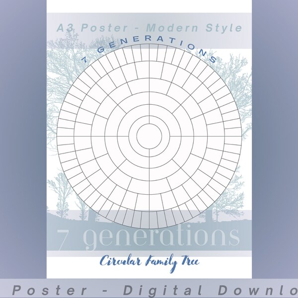 Family Tree Chart 2 for 1 - Etsy