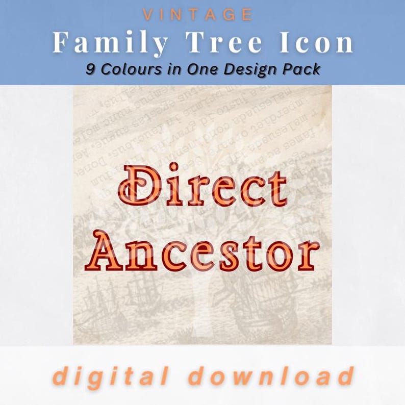 VINTAGE 2 - Original Direct Ancestor Icons | Organise Digital Family ...
