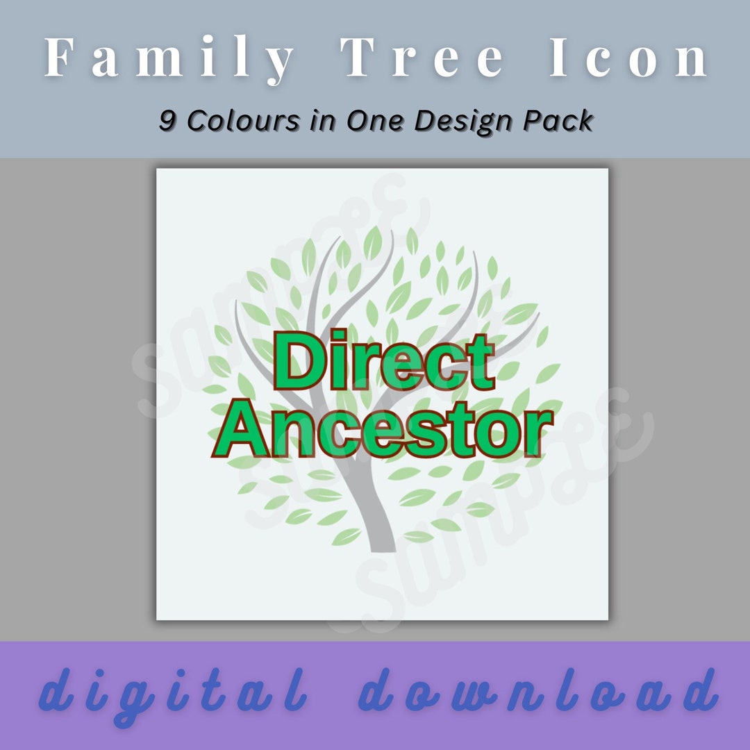 Organise Digital Family Trees With Original Direct Ancestor Icons ...