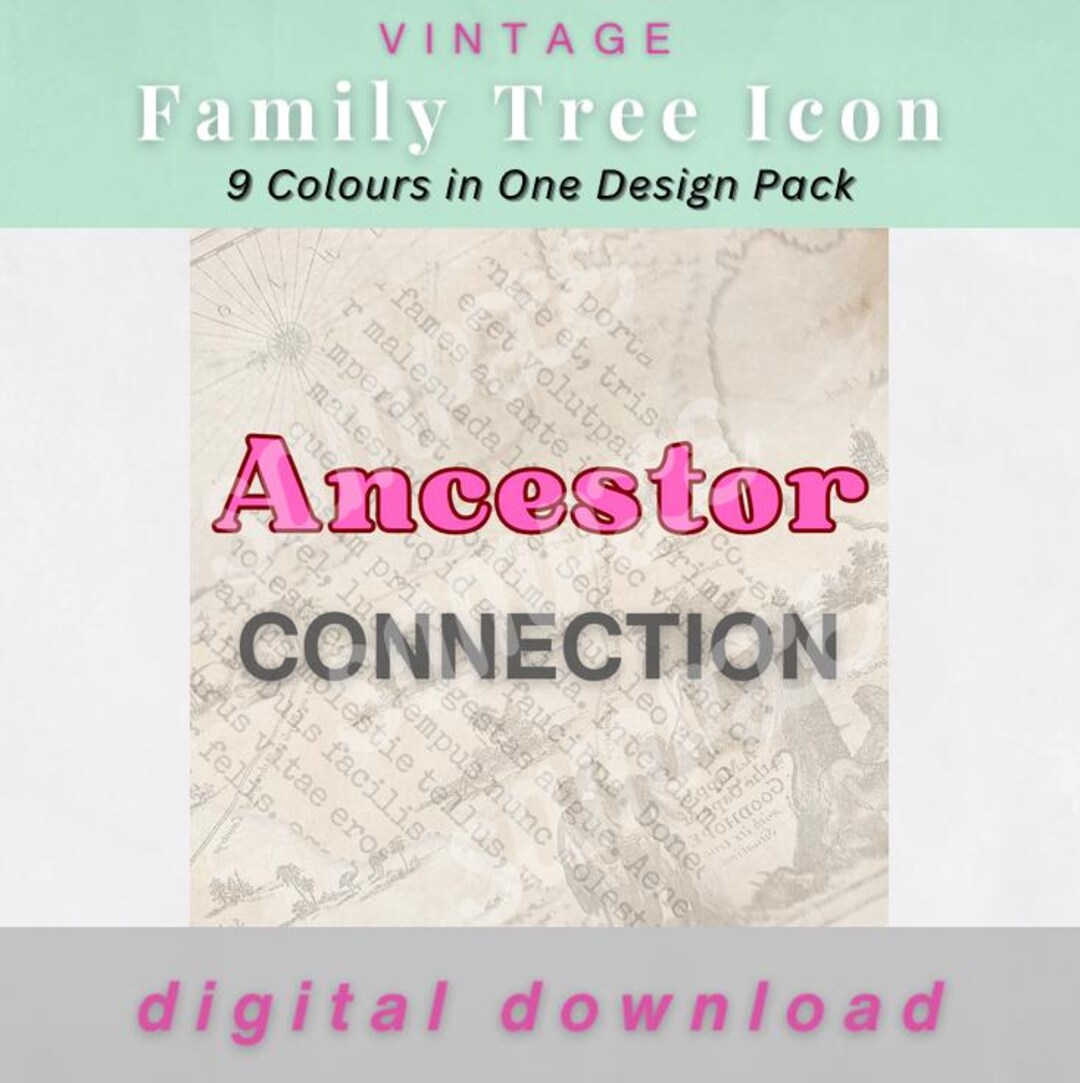 VINTAGE 1 - Original Ancestor Connection Icons | Organise Digital ...