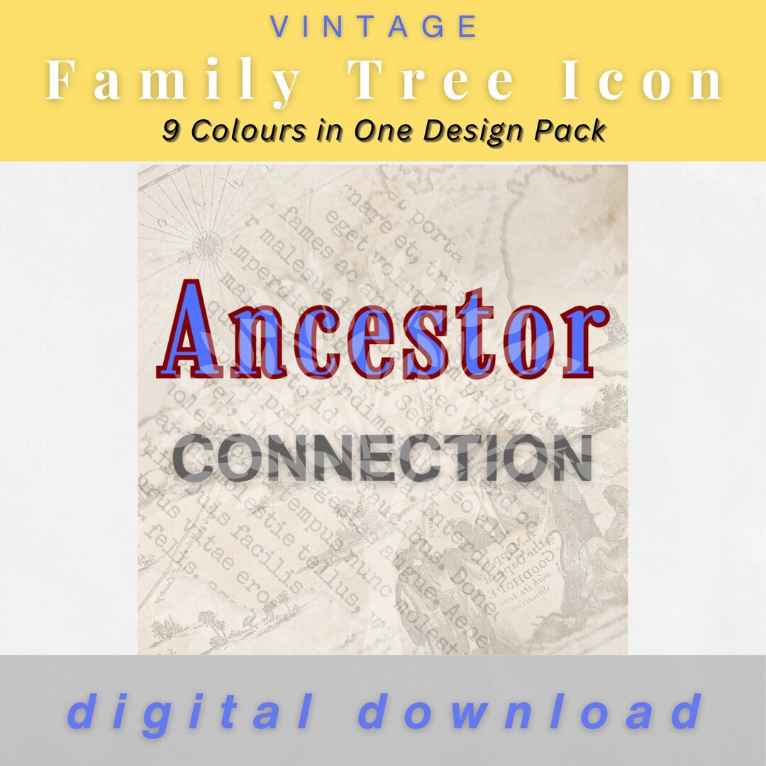 VINTAGE 3 - Original Ancestor Connection Icons | Organise Digital ...