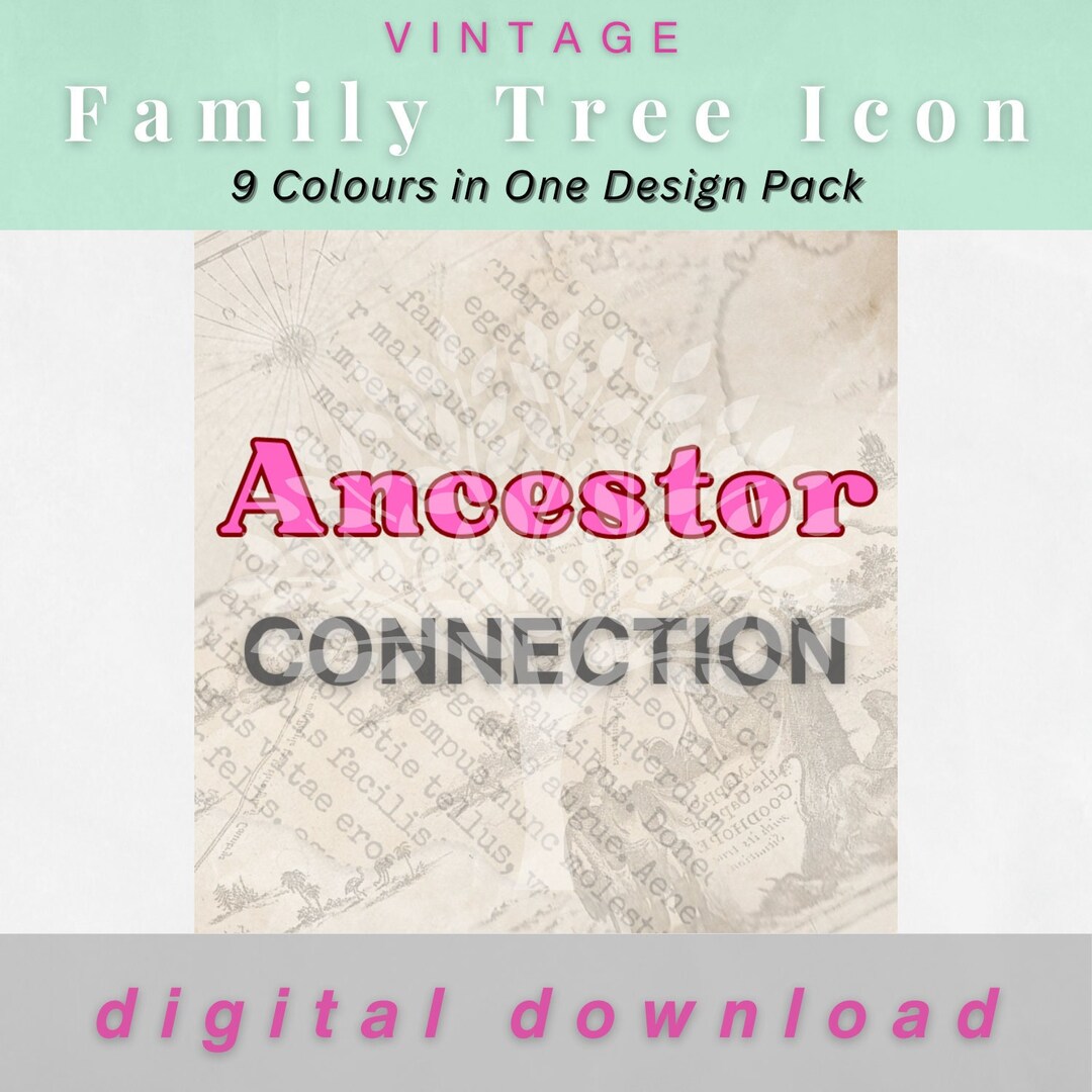 VINTAGE 1 - Original Ancestor Connection Icons | Organise Digital ...