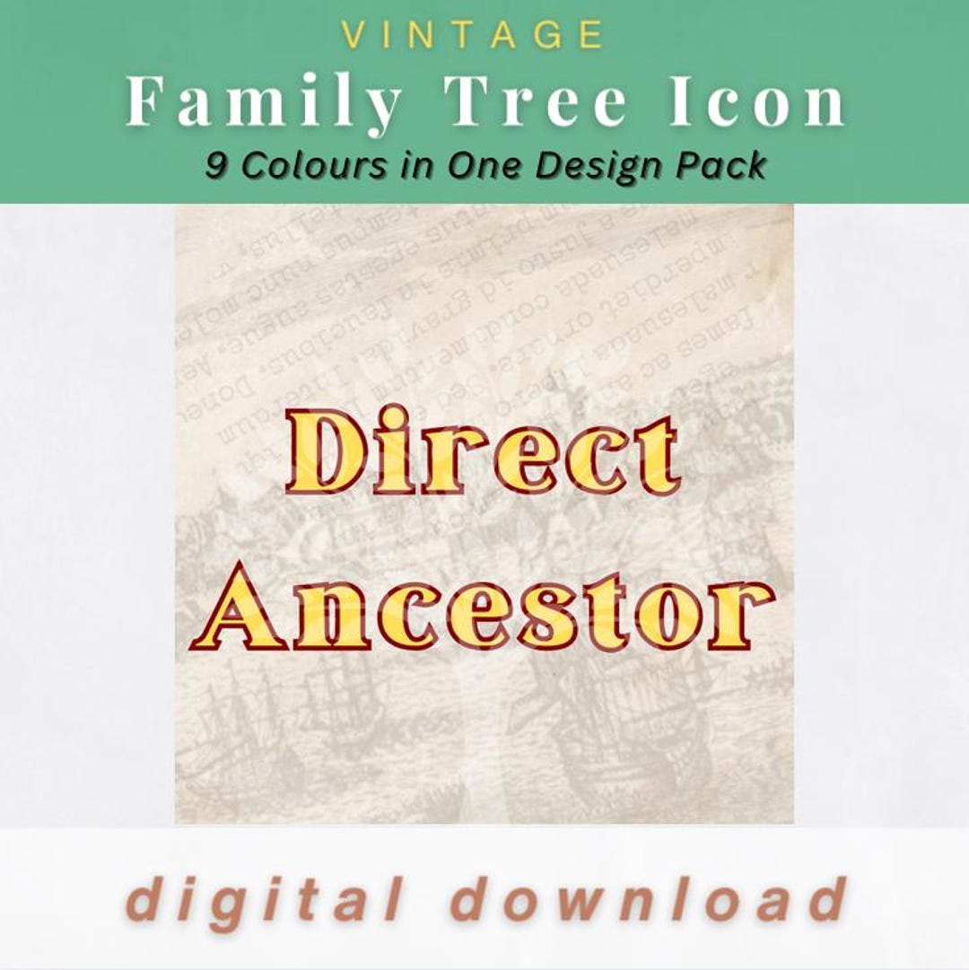 VINTAGE 4 - Original Direct Ancestor Icons | Organise Digital Family ...