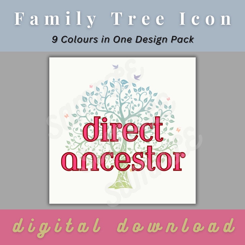 Organise Digital Family Trees With Original Direct Ancestor Icons ...
