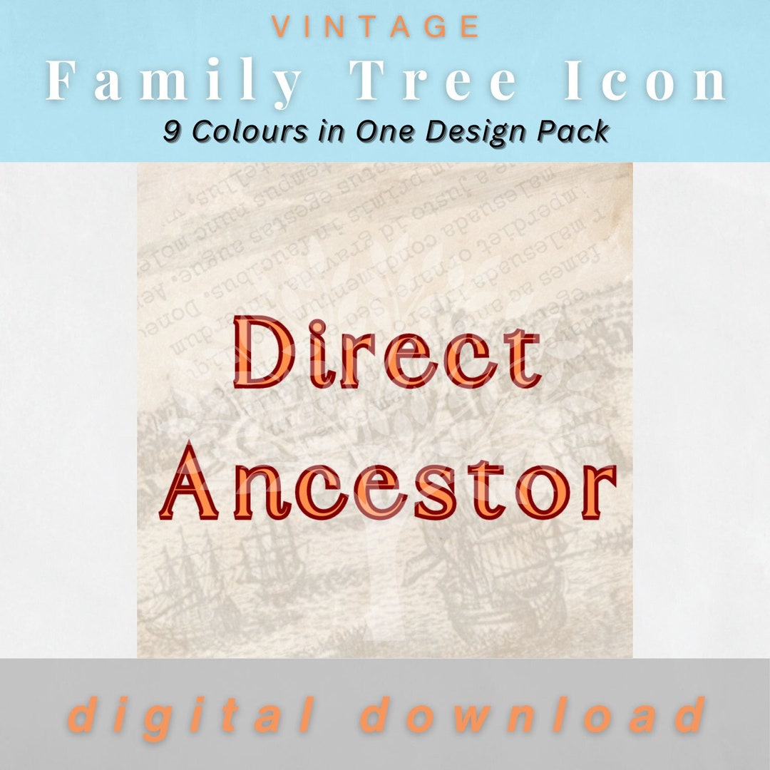 VINTAGE 6 - Original Direct Ancestor Icons | Organise Digital Family ...