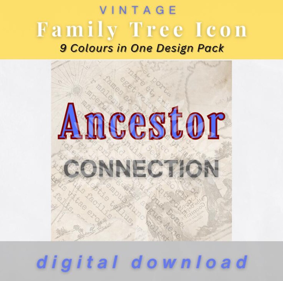 VINTAGE 3 - Original Ancestor Connection Icons | Organise Digital ...