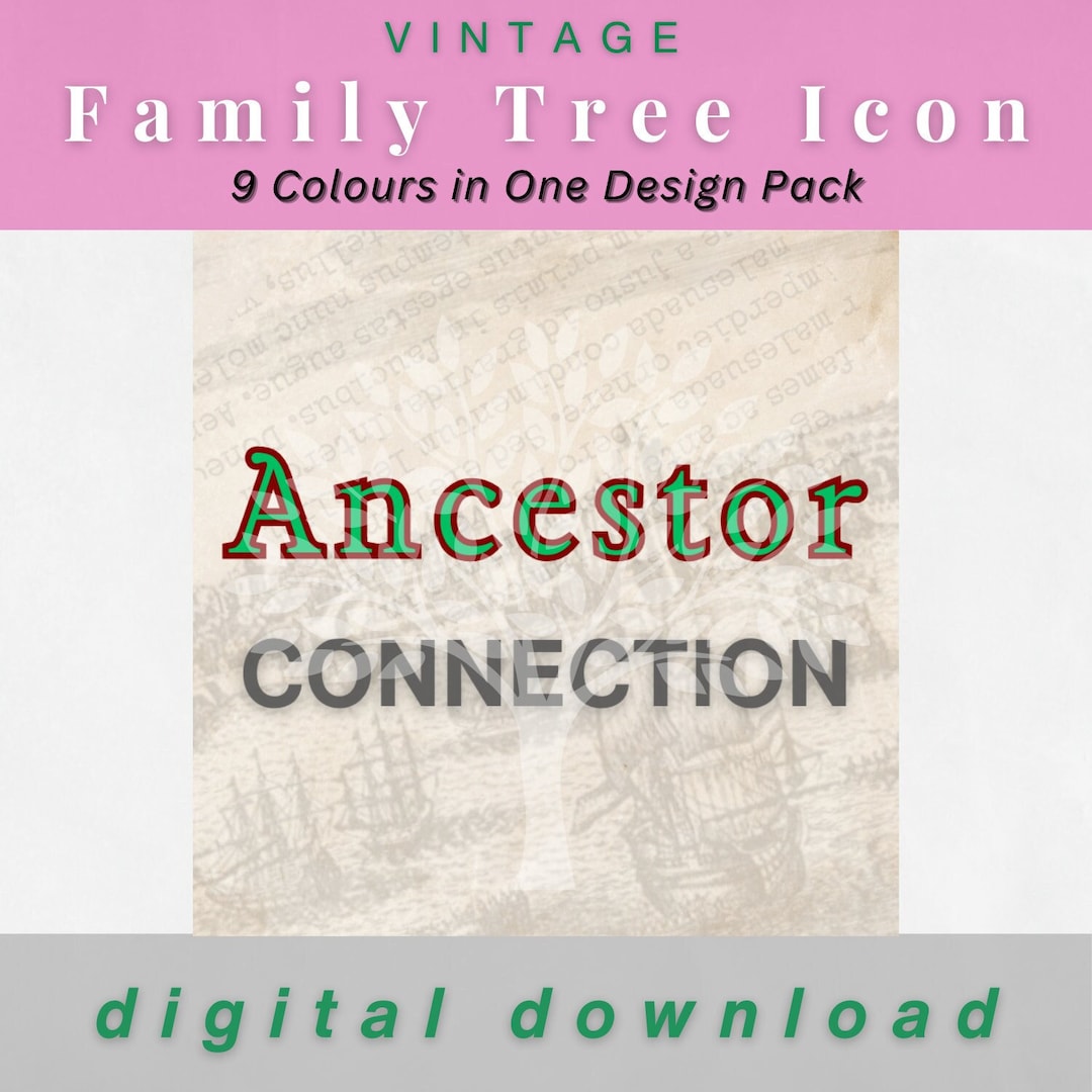 VINTAGE 2 - Original Ancestor Connection Icons | Organise Digital ...