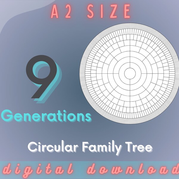 Family Tree Chart Round - Etsy
