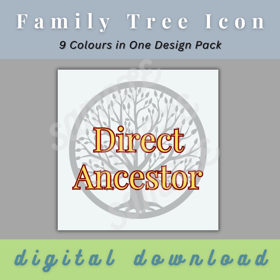Organise Digital Family Trees With Original Direct Ancestor Icons ...