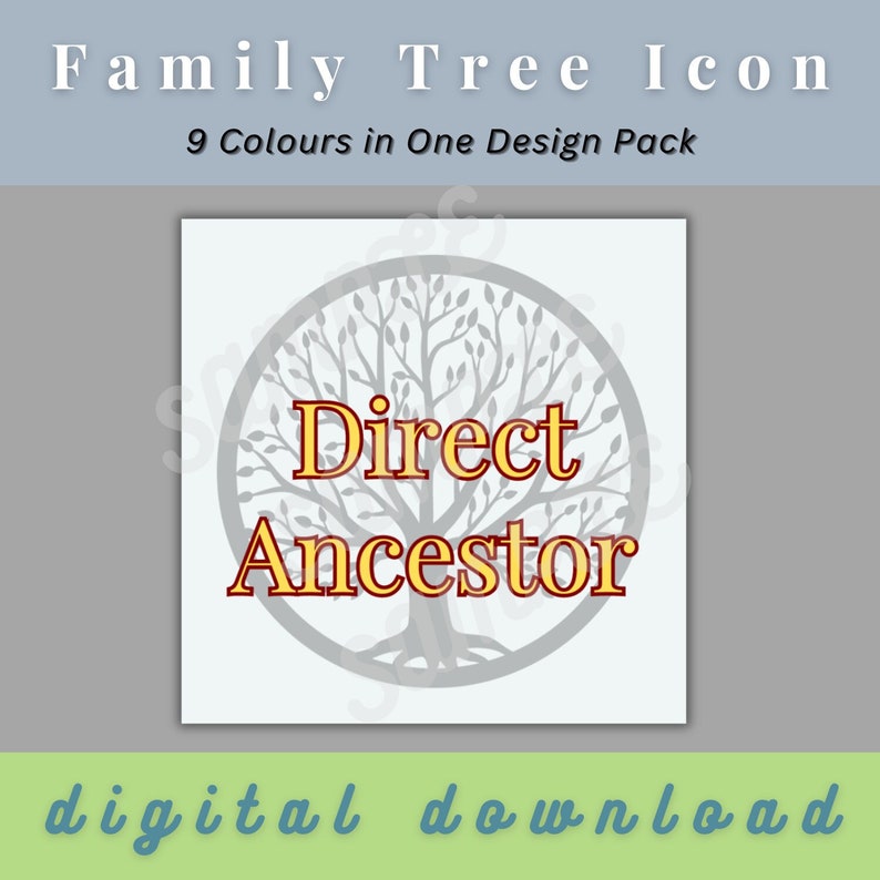 Organise Digital Family Trees With Original Direct Ancestor Icons ...