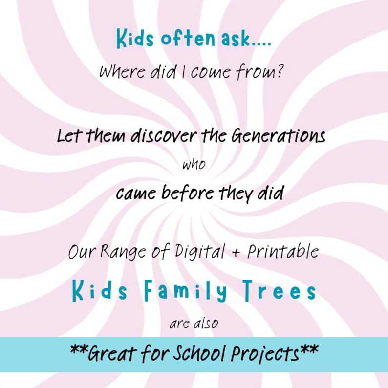 Kids Family Tree Design 8 | Printable A3 & A4 Charts | Fun School ...