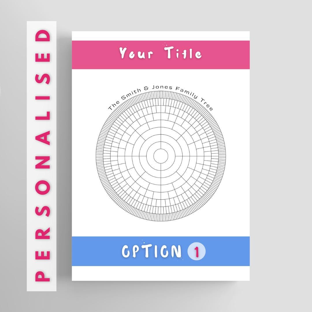 9 Generation Circular Family Tree Personalised Title Add Your Data ...
