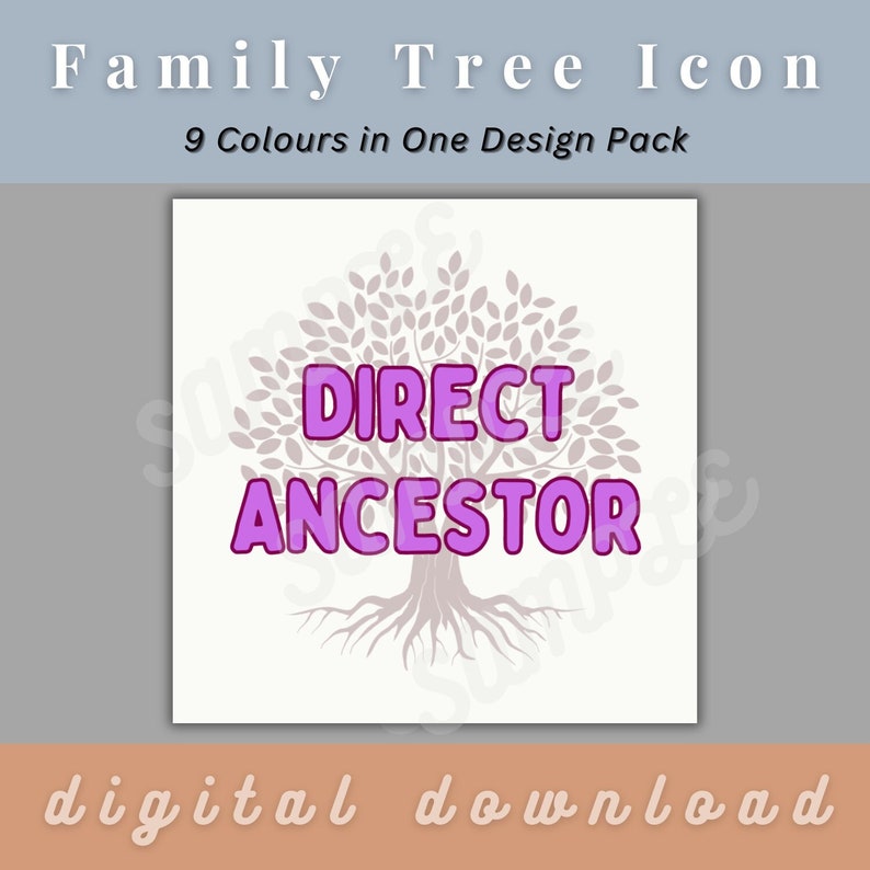Organise Digital Family Trees With Original Direct Ancestor Icons ...