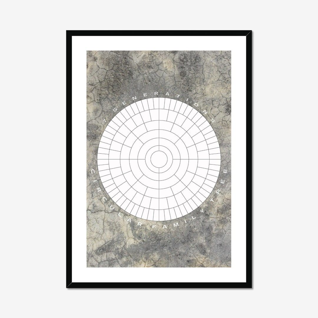 7 Generation Circular Family Tree Poster 3 Printed & Shipped to You ...