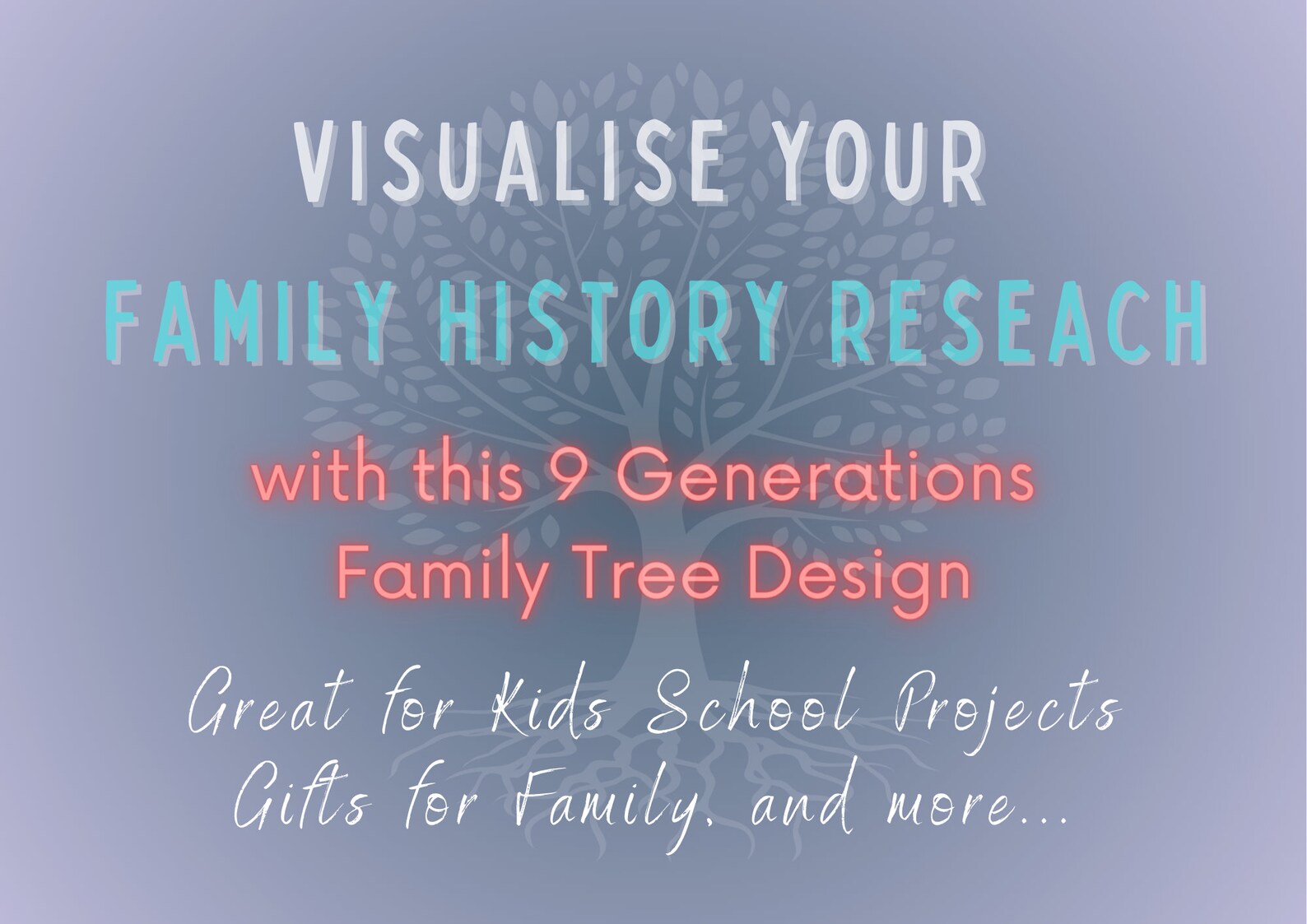 9 Generation Circular Family Tree A2 | Printable Custom Ancestral ...