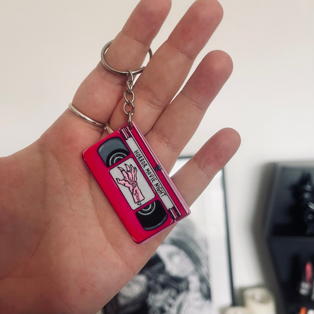 HORROR MOVIE NIGHT Keyring Horror Zombie Goth Emo Gift Present Spooky ...