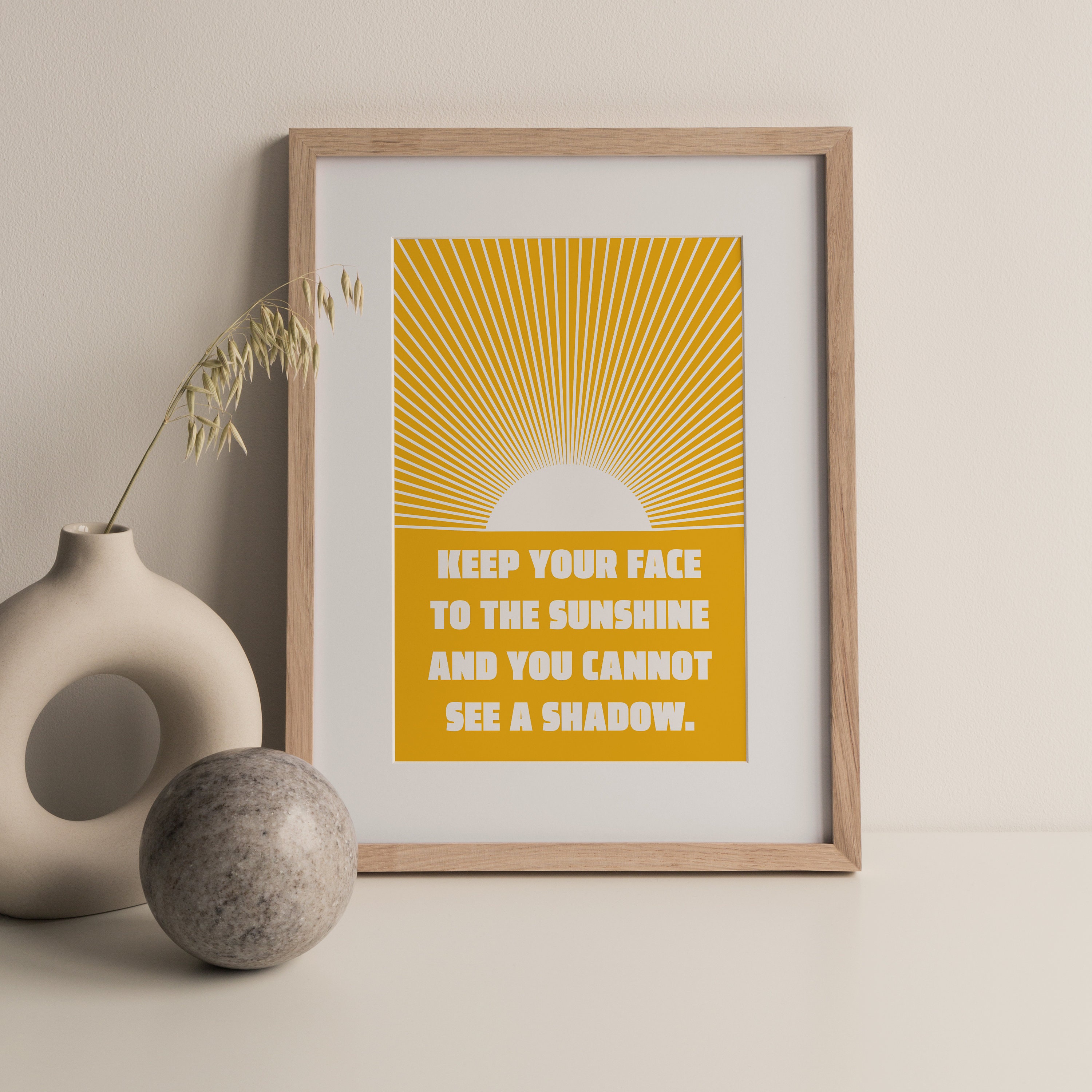 Keep Your Face Quote Typography Art Boho Print Modern Art | Etsy