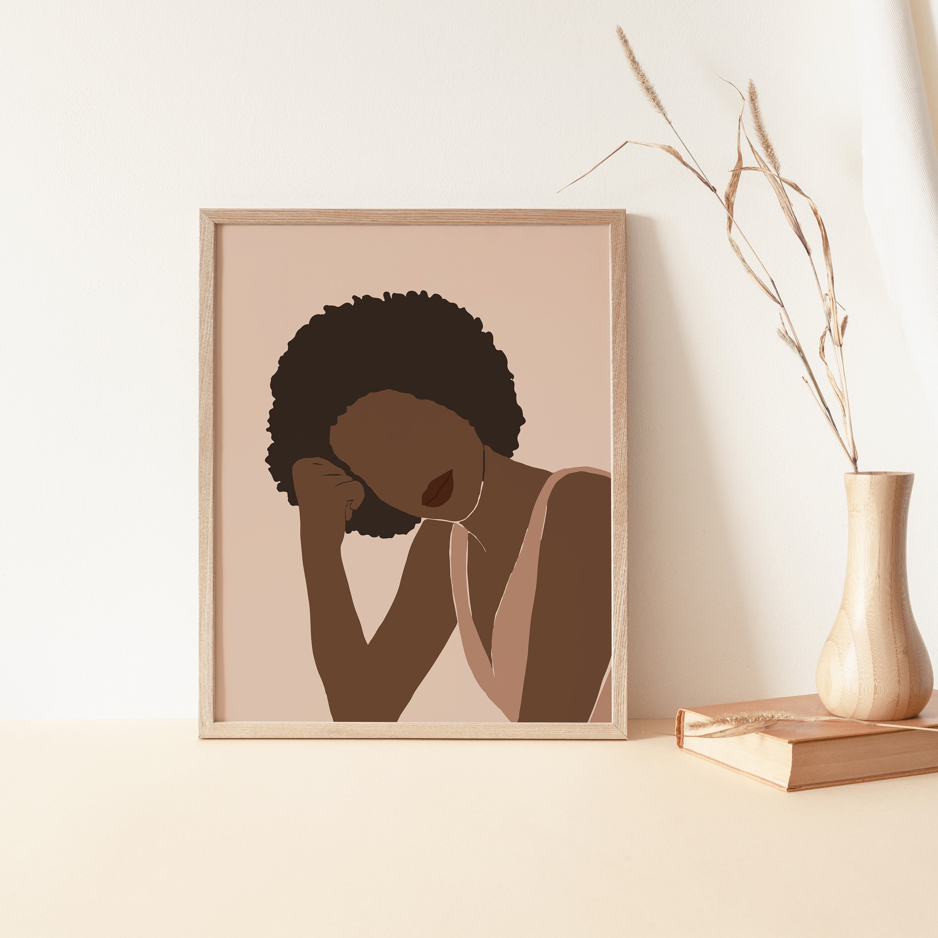 African American Art Black Woman Wall Art Feminine Wall Art Etsy
