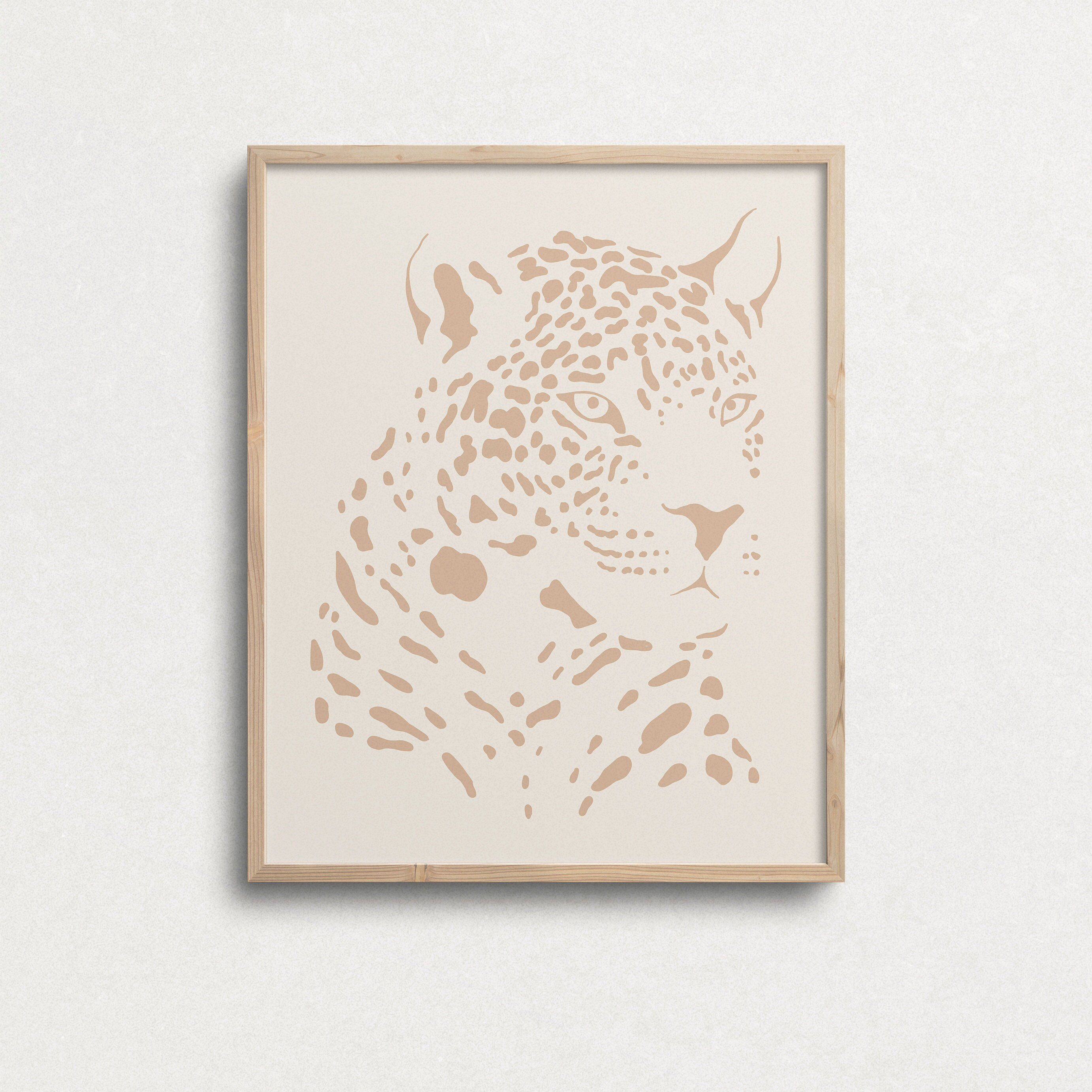 Leopard Wall Art Boho Home Decor Jungle Poster Leopard Art | Etsy