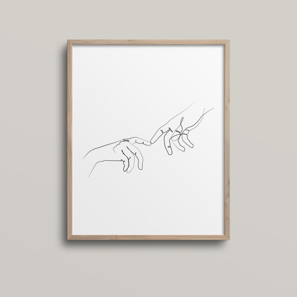 Hands Touching Art - Etsy