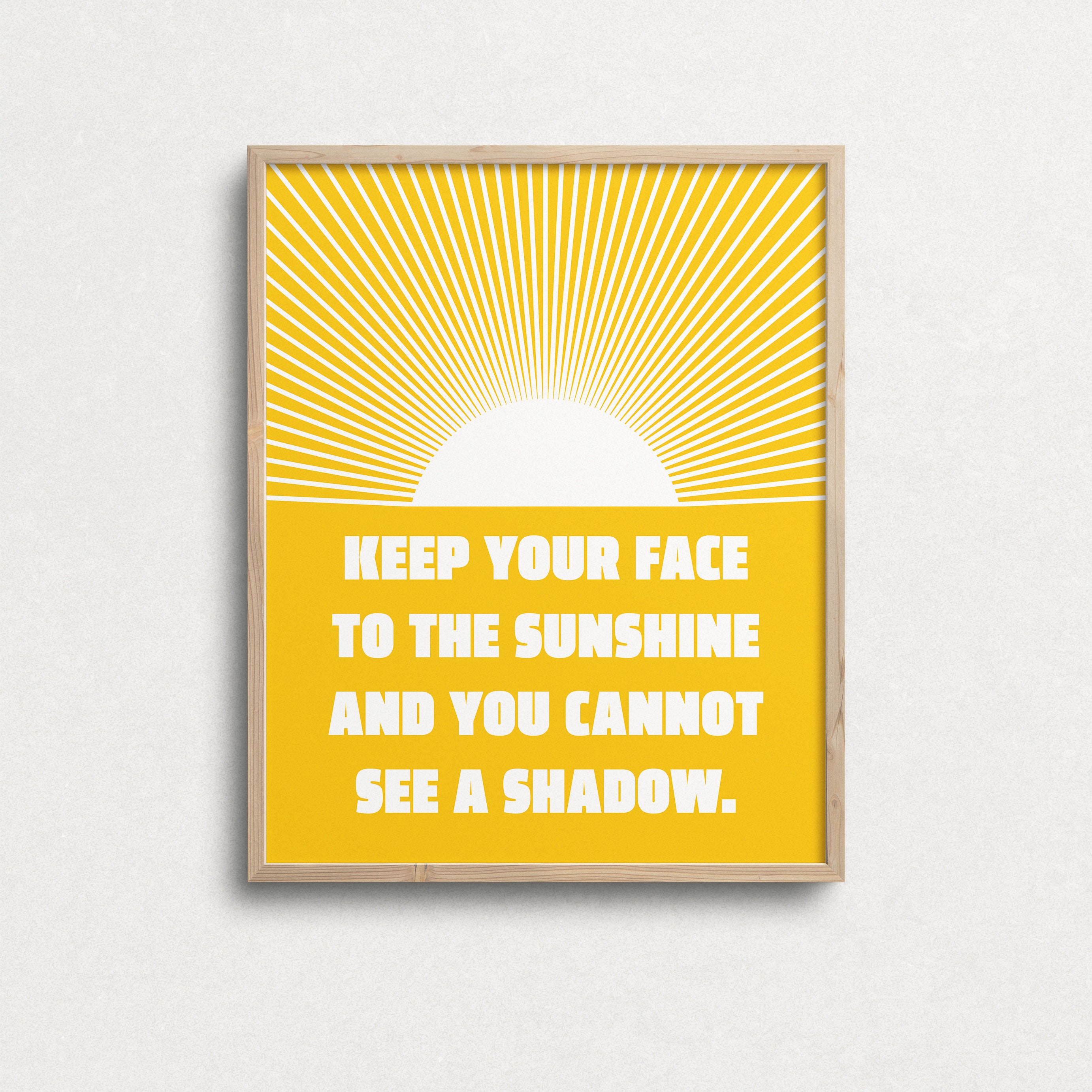 Keep Your Face Quote Typography Art Boho Print Modern Art | Etsy