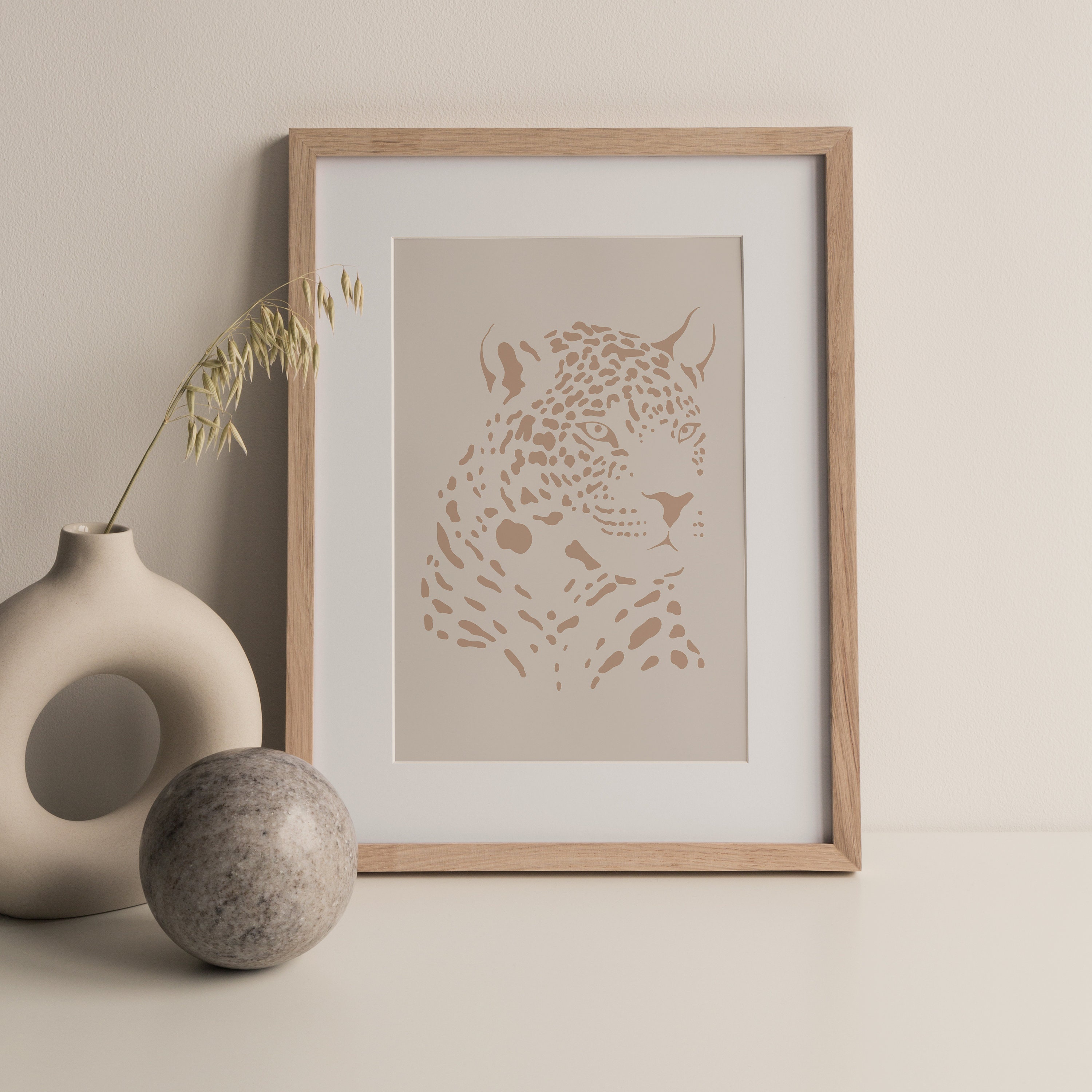 Leopard Wall Art Boho Home Decor Jungle Poster Leopard Art | Etsy