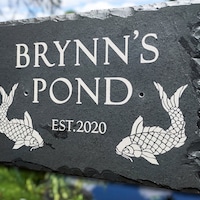Wildlife Custom Pond Sign/plaque Laser Engraved/ Hand Painted- Pond ...