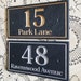 Engraved Slate House Number Plaque. Gold Silver White Personalised ...