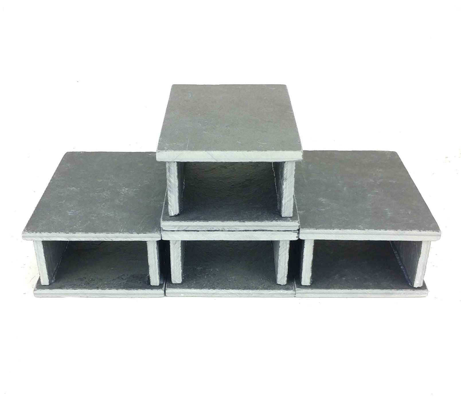 4 Aquarium Slate Tunnel Caves, Natural Stone Rock for Fish Tank or ...