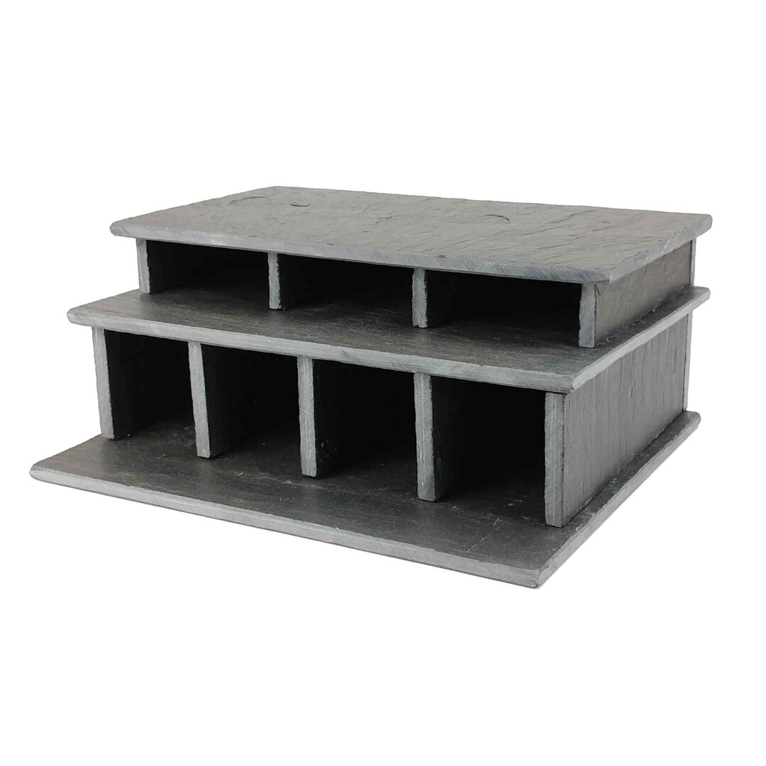 Aquarium Slate Pleco Cave, Natural Stone Rock for Fish Tank or Reptile ...