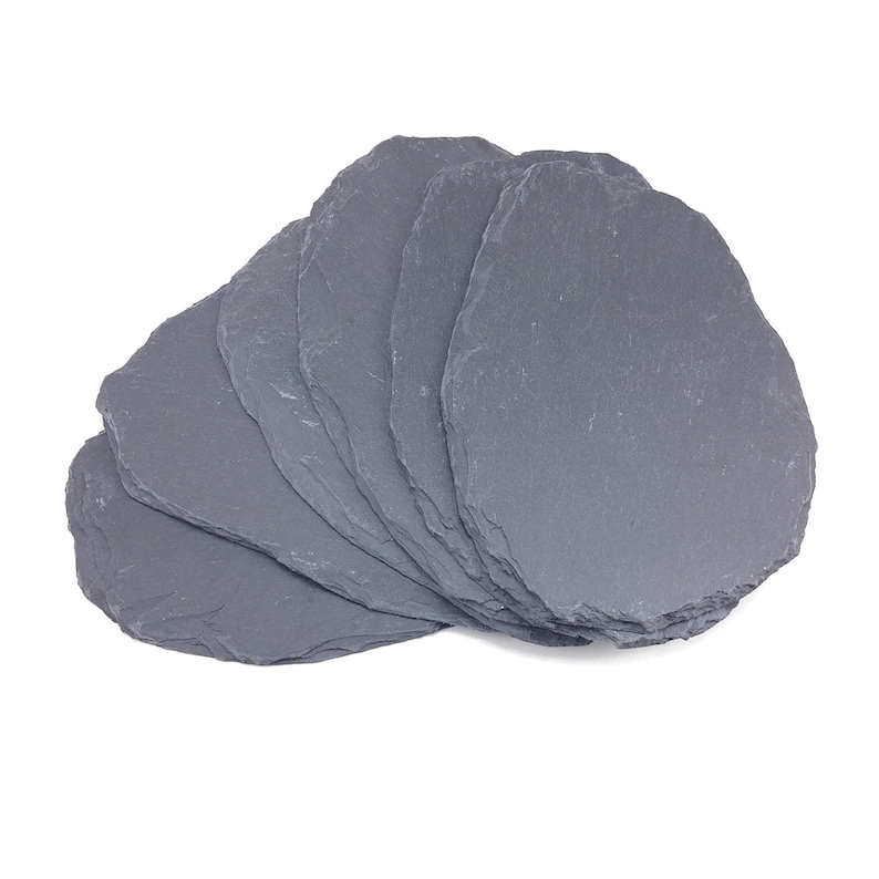 6 Natural Flat SLATE Rock Pieces for Aquarium, Vivarium, Fish Tank or ...