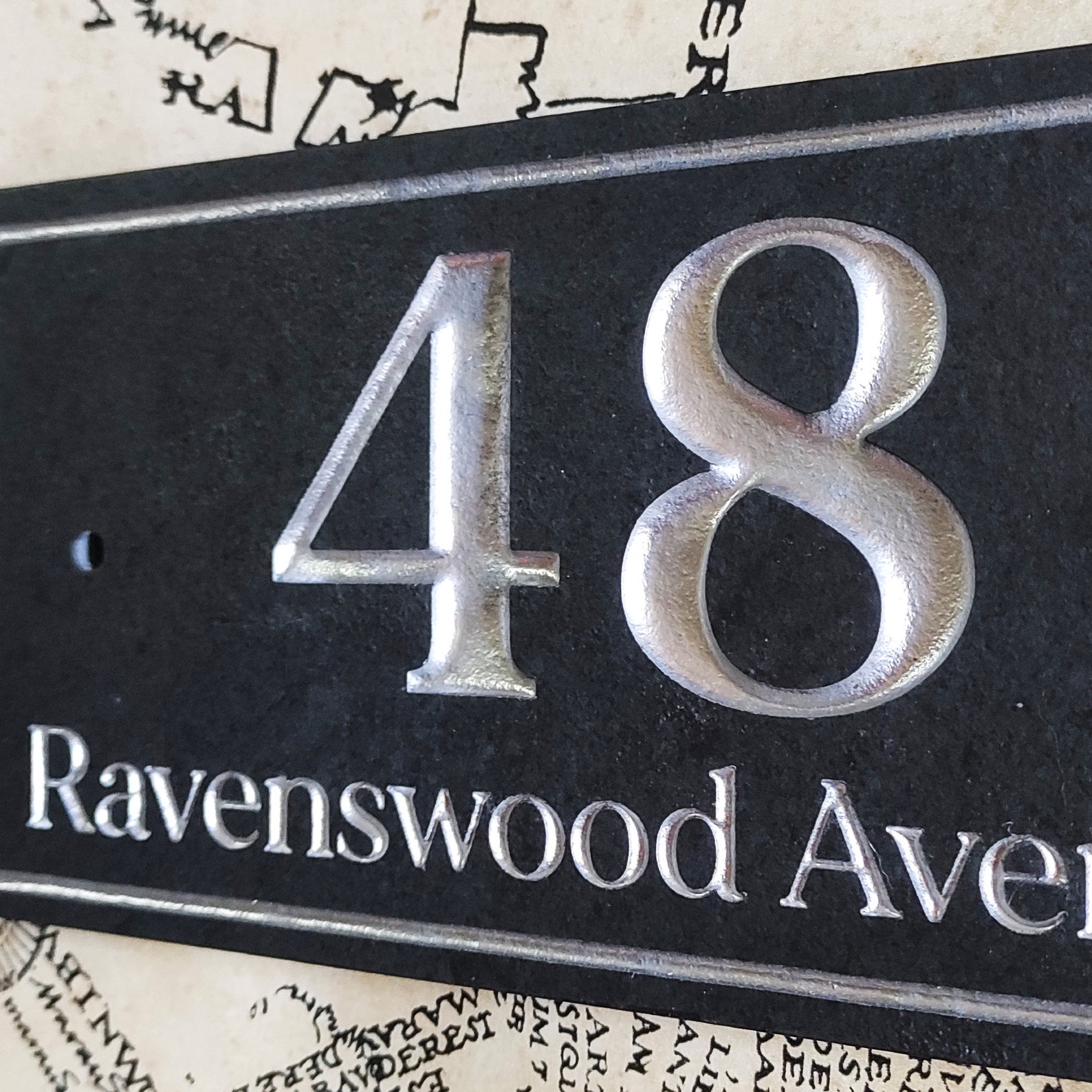 House Number Sign Custom Address Plaque Personalised House Name Plate ...