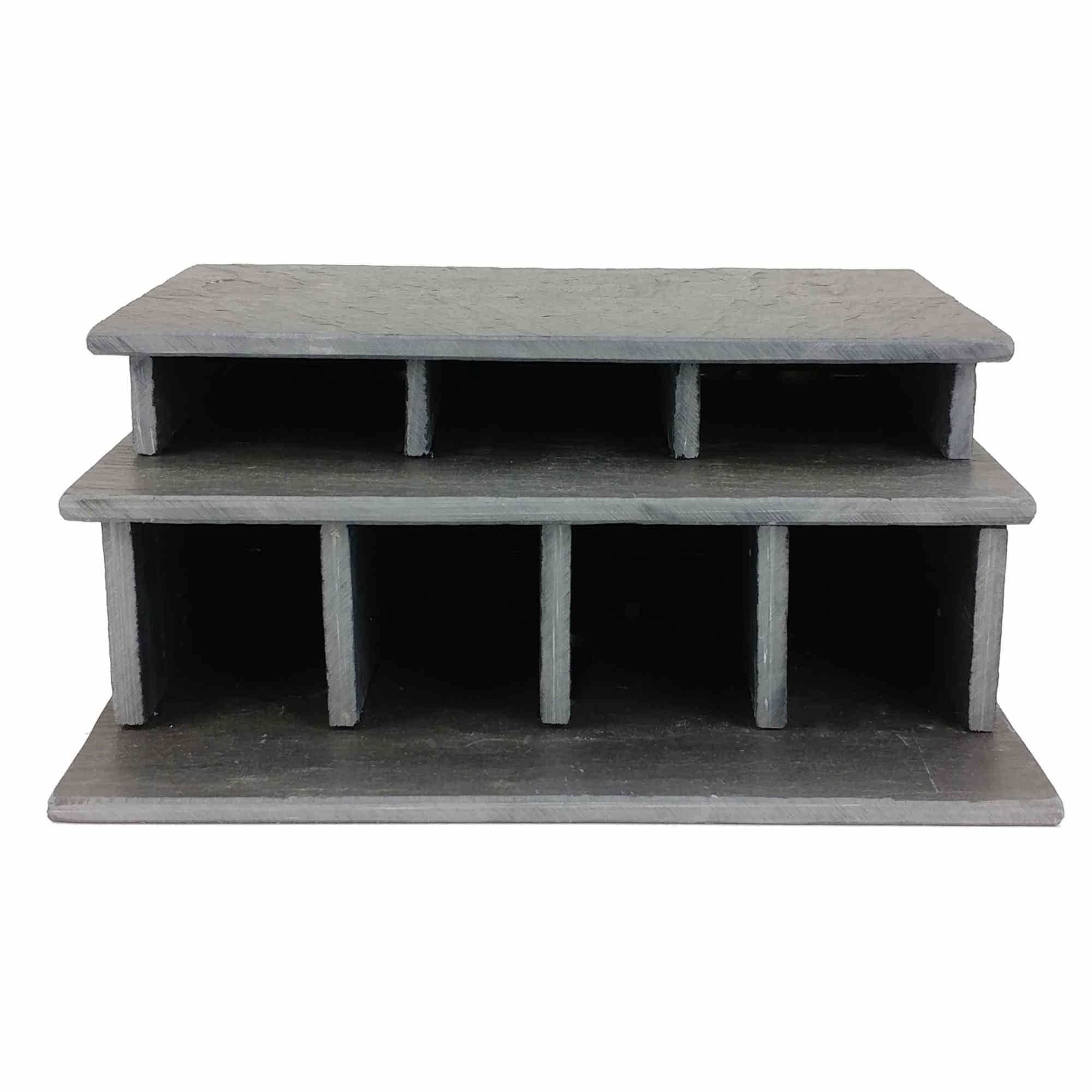 Aquarium Slate Pleco Cave, Natural Stone Rock for Fish Tank or Reptile ...