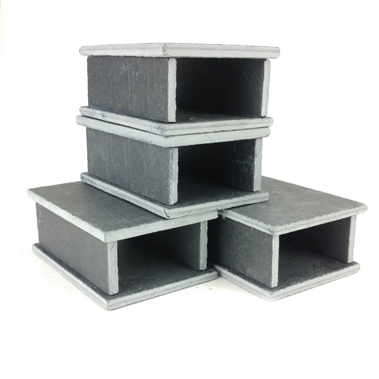 4 Aquarium Slate Tunnel Caves, Natural Stone Rock for Fish Tank or ...