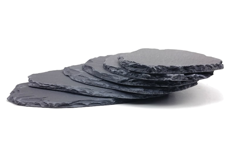 6 Natural Flat SLATE Rock Pieces for Aquarium, Vivarium, Fish Tank or ...