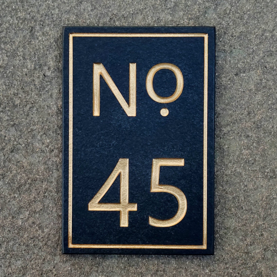 Slate House Number Sign Personalised Deep Engraved Natural | Etsy