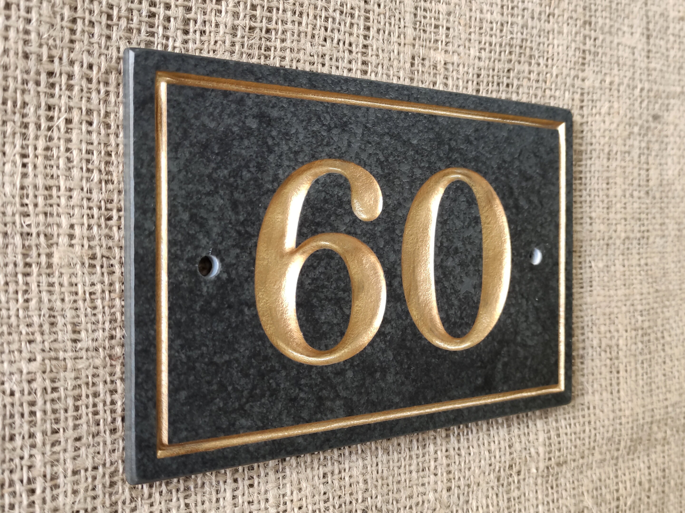 Slate House Number Sign Personalised Deep Engraved Natural - Etsy