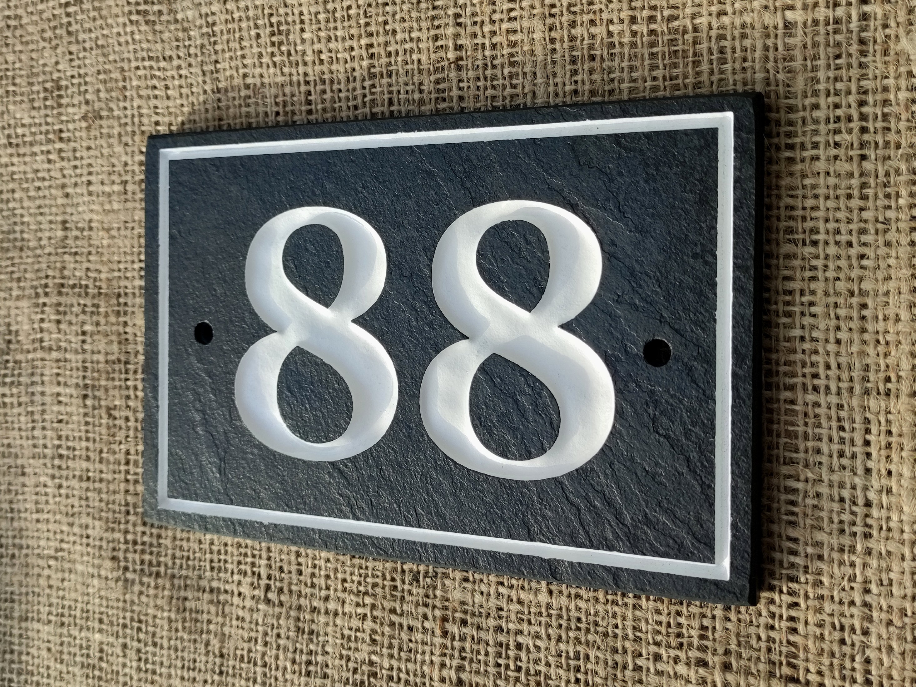 Irish House Number Signs Irish Oak Victorian Style 20mm Personalised
