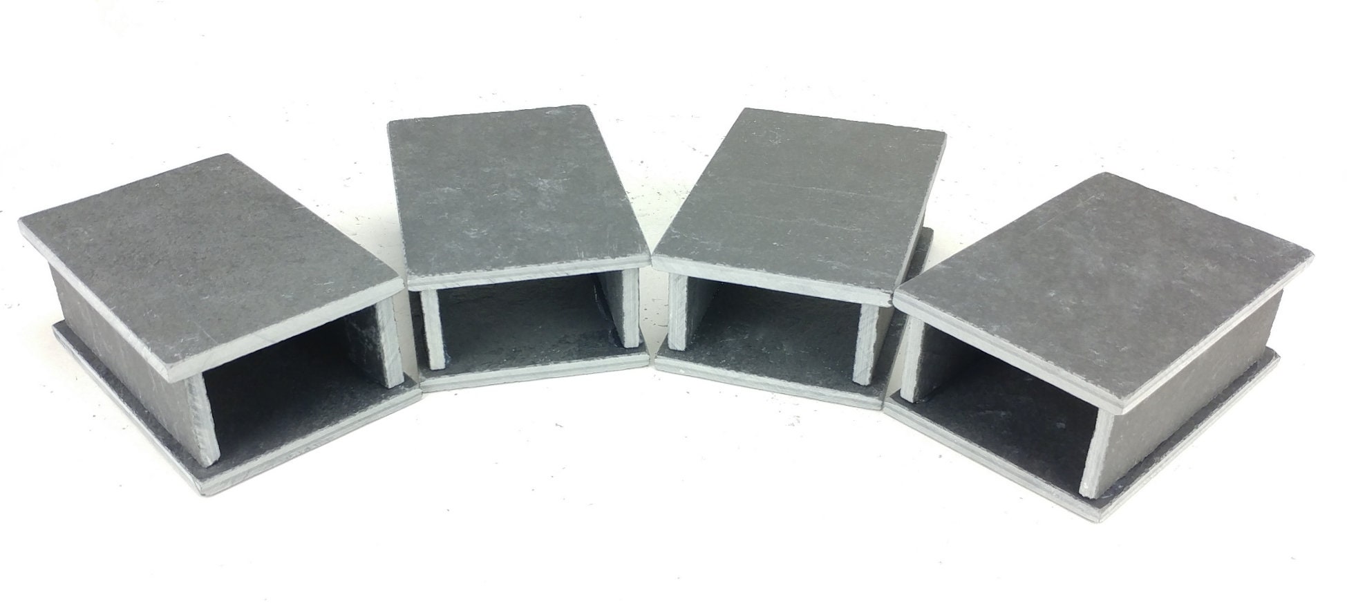 4 Aquarium Slate Tunnel Caves, Natural Stone Rock for Fish Tank or ...
