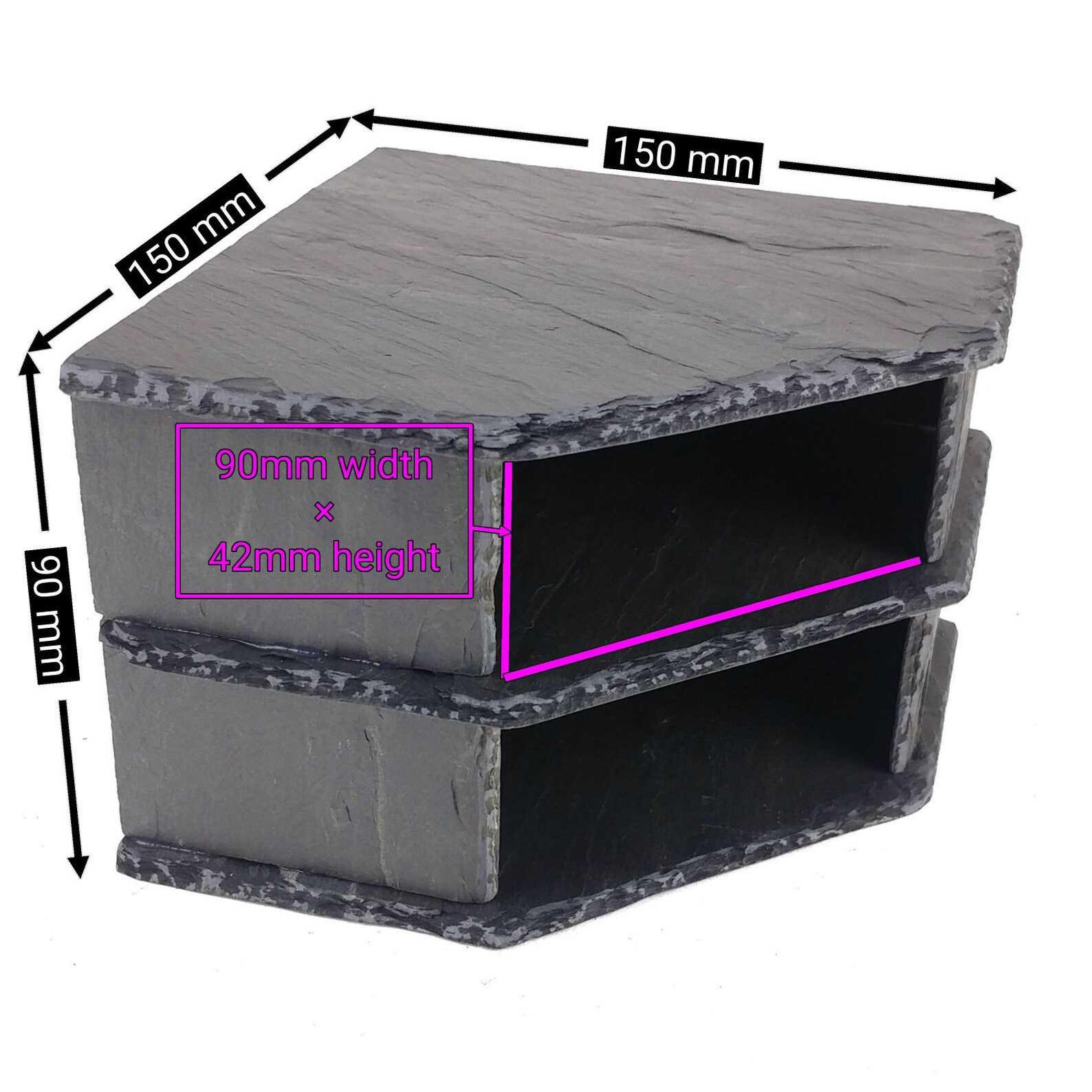 Natural SLATE Stone Rock Cave for Pleco Aquarium Fish Tank or Reptile ...