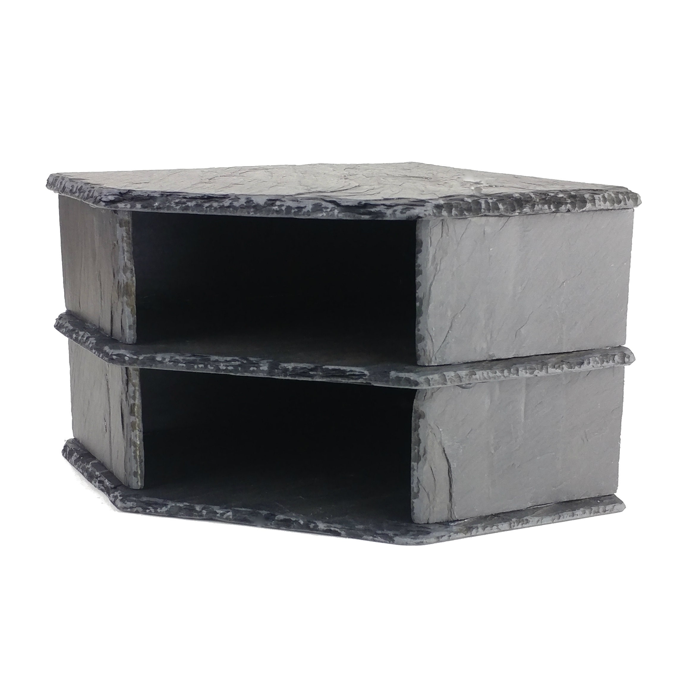 Natural SLATE Stone Rock Cave for Pleco Aquarium Fish Tank or Reptile ...