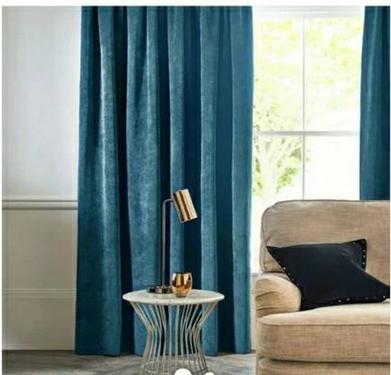 Luxury Velvet Indigo Curtain Panels Custom or Standard Sizes - Etsy