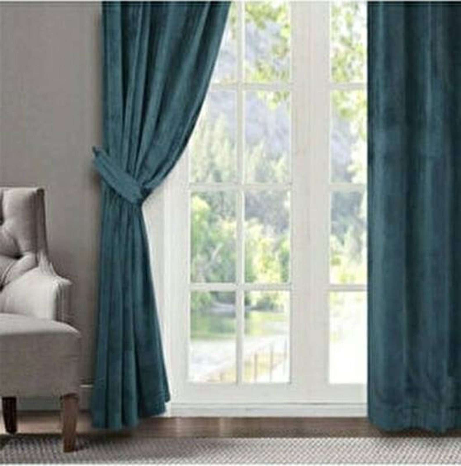 Luxury Velvet Indigo Curtain Panels Custom or Standard Sizes, for Every ...