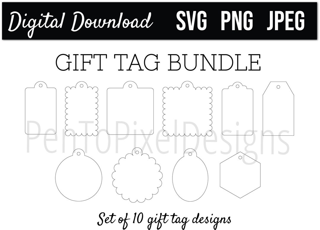 Gift Tag SVG Bundle, DIY Gift Tags - Etsy