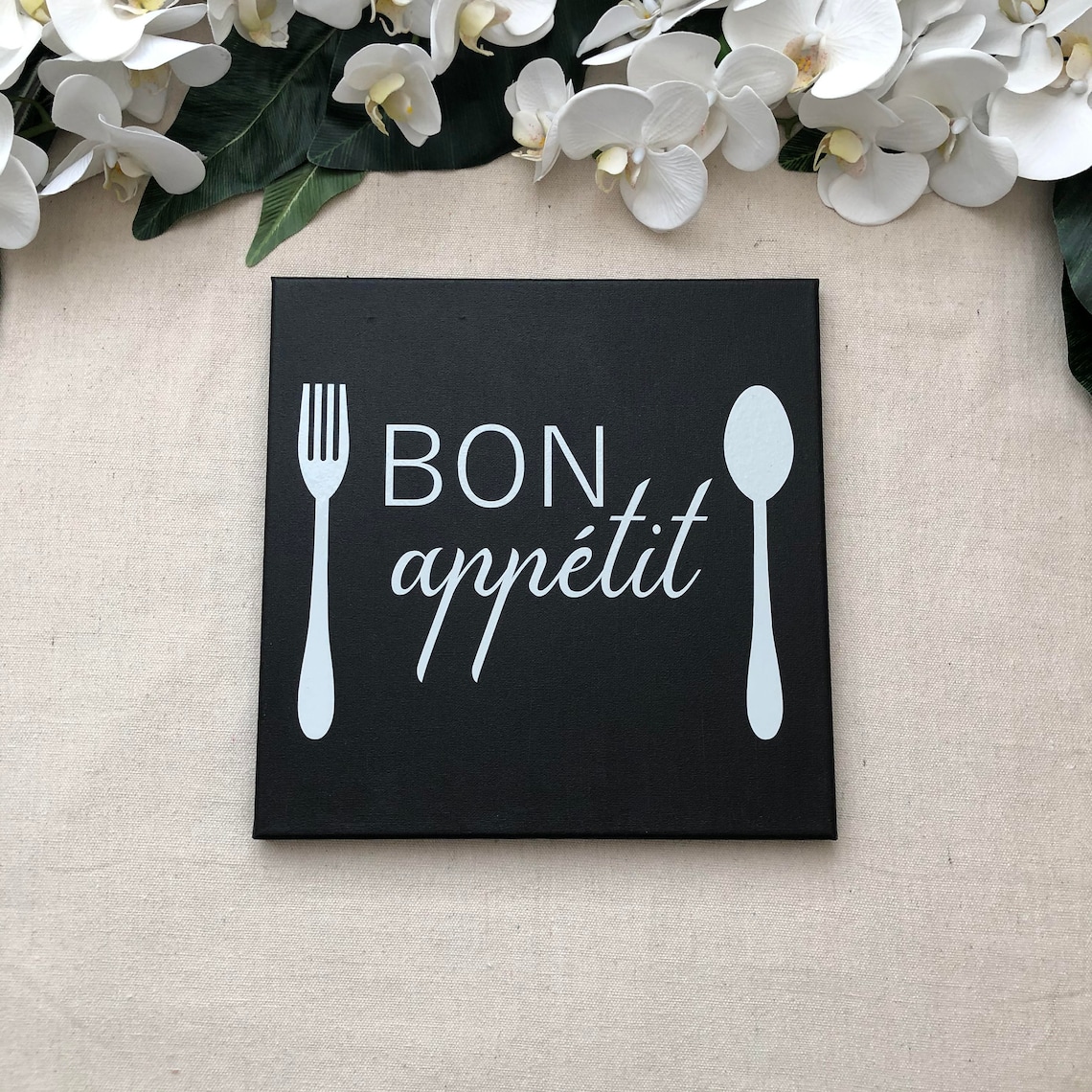 Bon Appetit, Wall Décor, Home Accent, Vinyl, Canvas, Kitchen, Dining ...