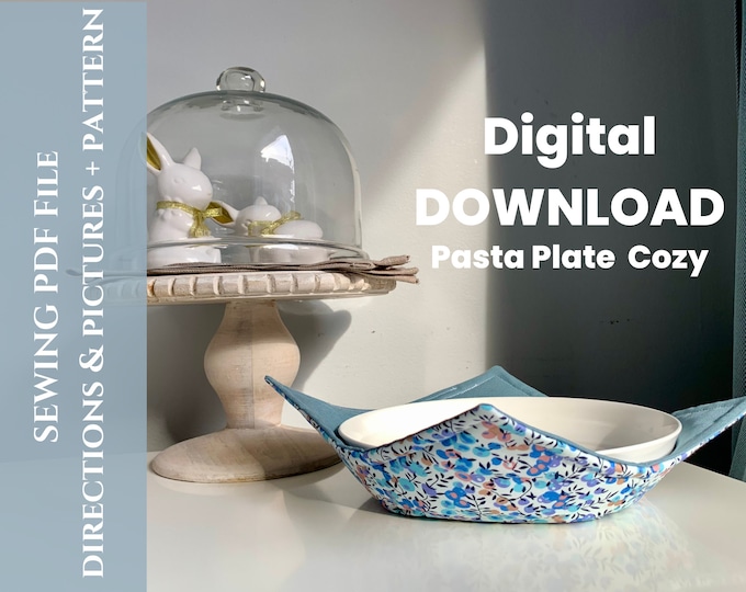 Reversible Dinner Plate Cozy Printable Sewing Pattern and Tutorial ...
