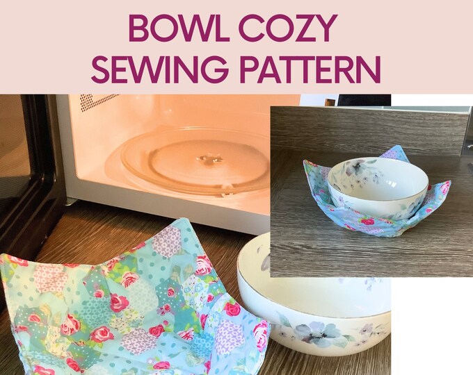Flower Bowl Cozy Printable Sewing Pattern and Tutorial - PDF Download ...